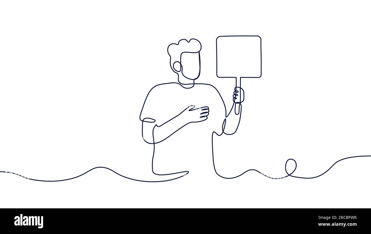 One man protest Cut Out Stock Images & Pictures - Alamy