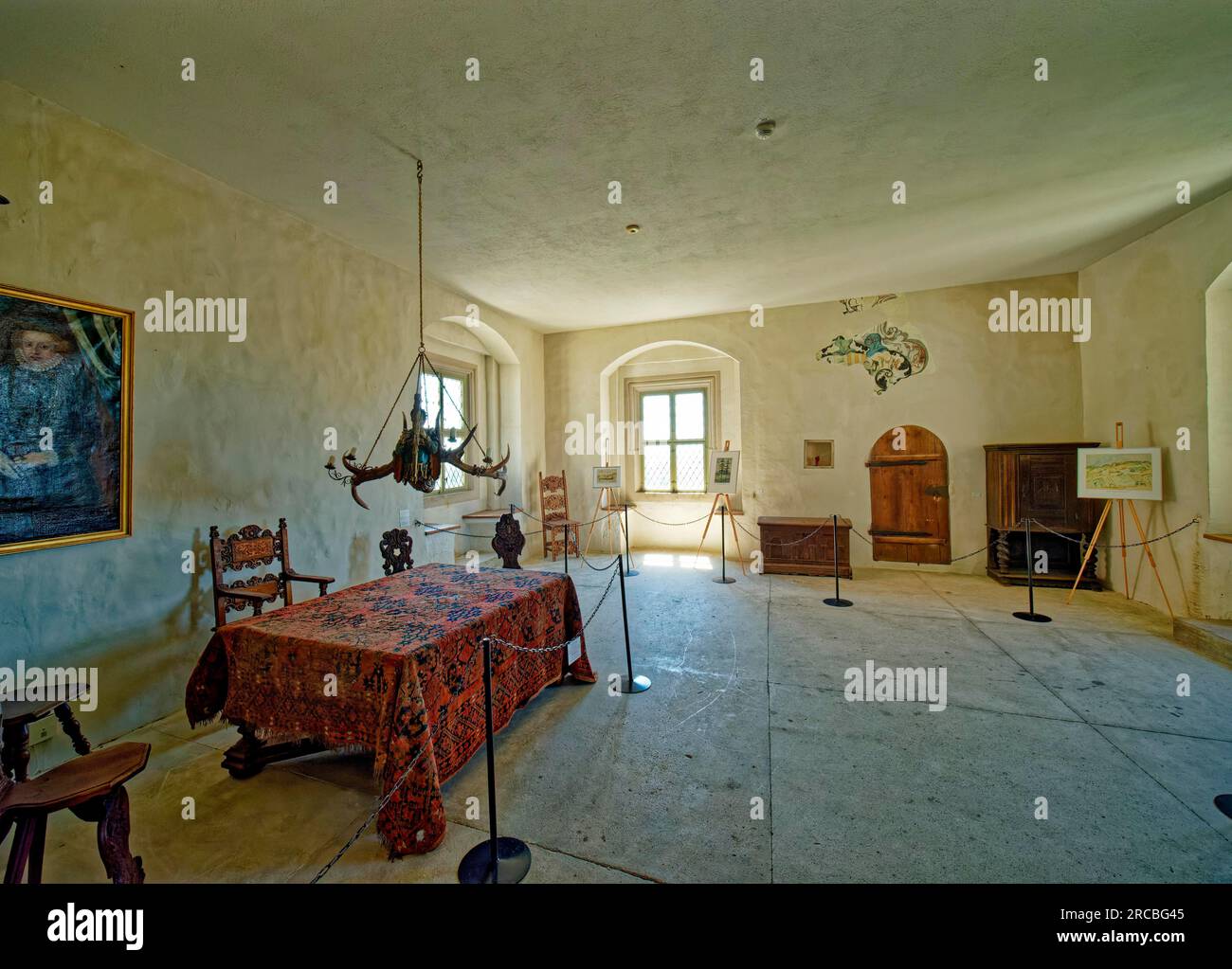 Tower chamber, interior view, Neuenburg Castle, Freyburg an der Unstrut ...
