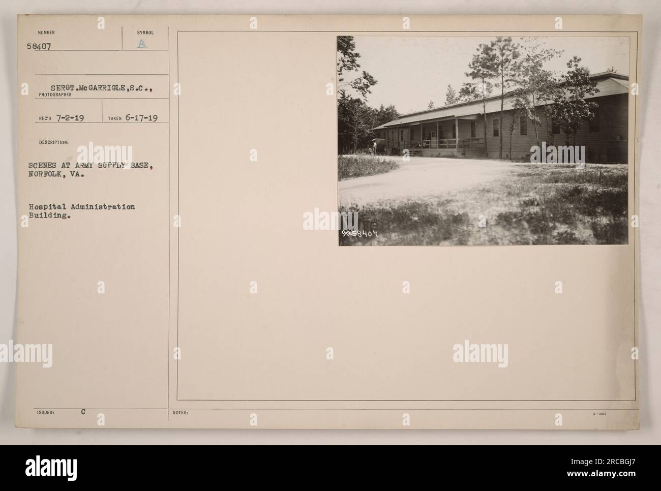 Hospital Administration Building at the Army Supply Base in Norfolk ...