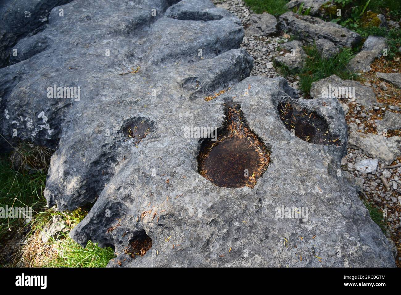 Clints and Grikes at Hutton Roof Carboniferous Limestone pavement Stock ...