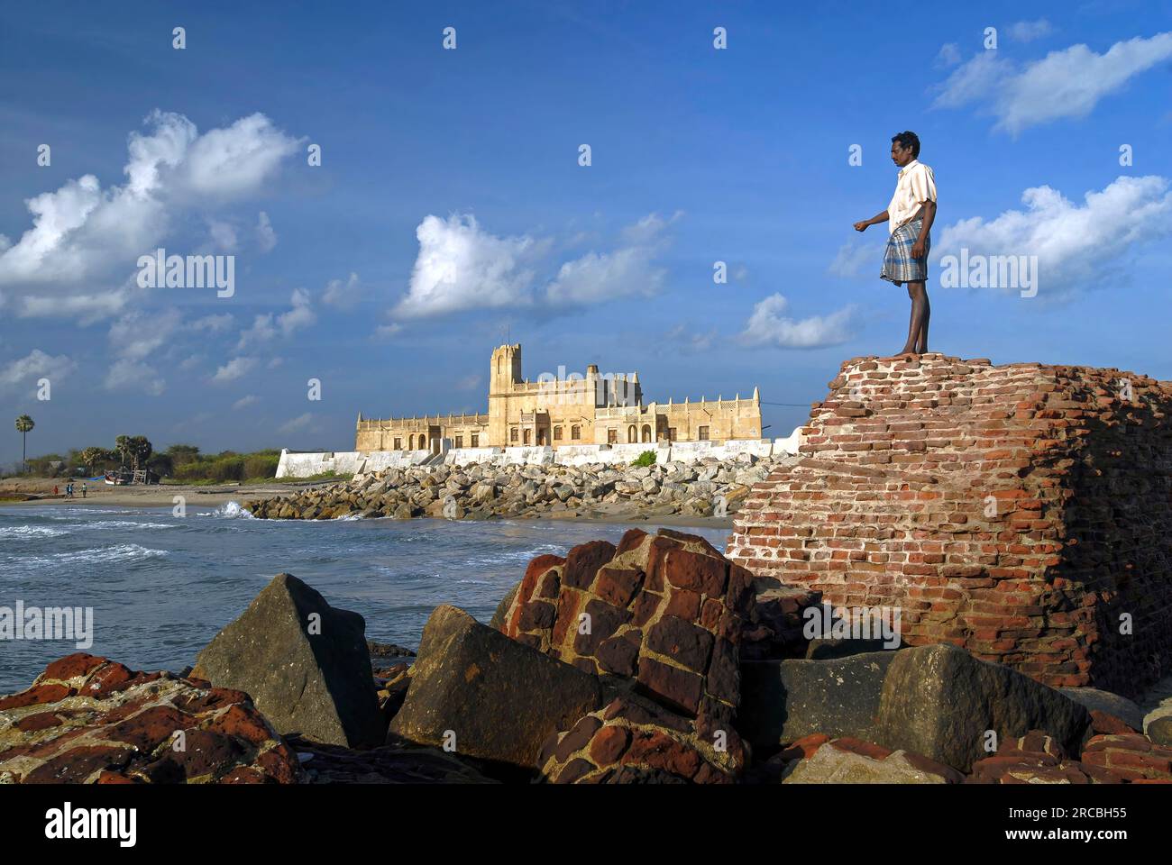 Dansborg Danish fort buit in 1620 on the shore of Bay of Bengal at ...