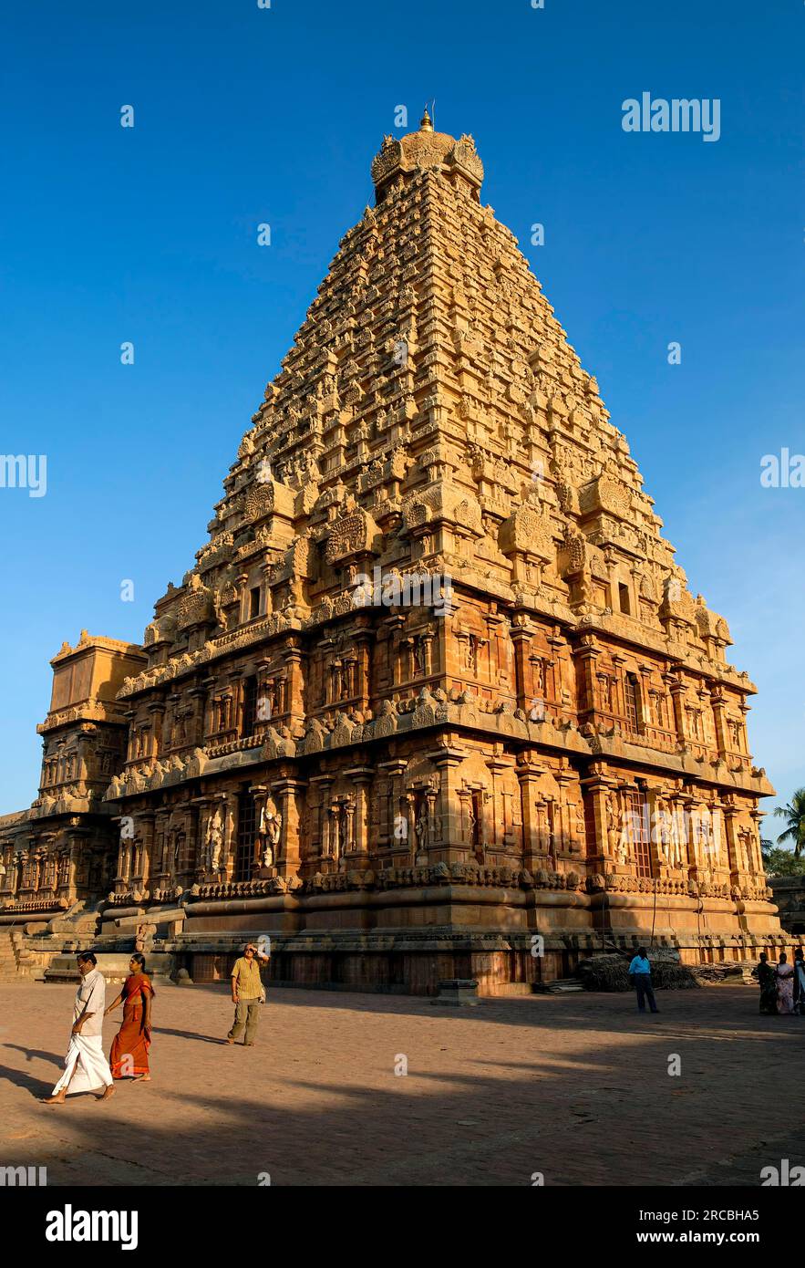 Brihadisvara Brihadeeswara Big Temple gopuram vimana (10th century) Thanjavur Tanjore, Tamil ...