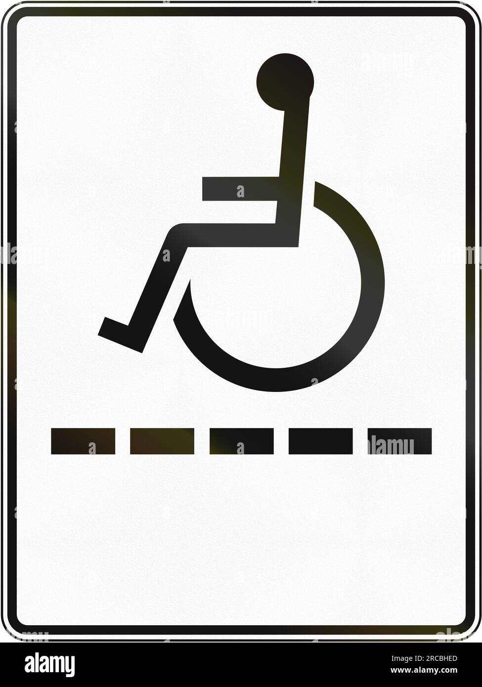 Regulatory road sign in Quebec, Canada - Disabled path Stock Photo - Alamy