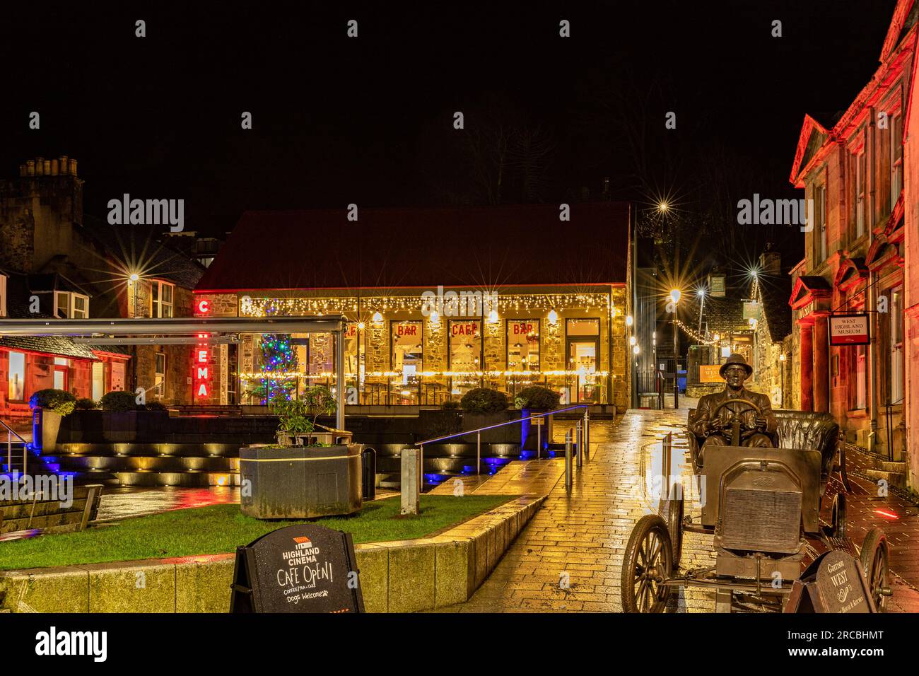 Beautiful photo taken in Fort Williams during the nightime Stock Photo ...