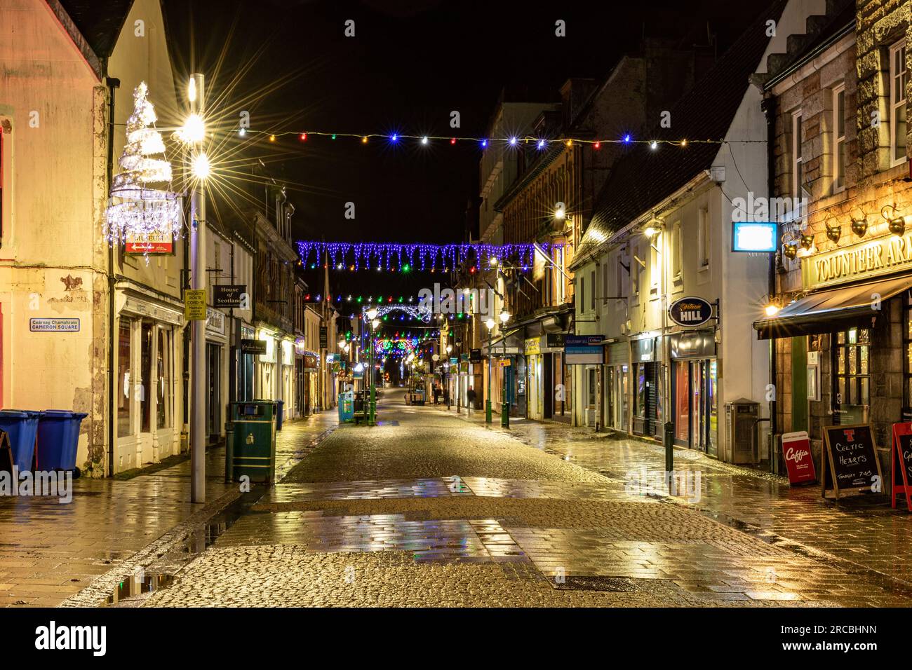 Beautiful photo taken in Fort Williams during the nightime Stock Photo ...