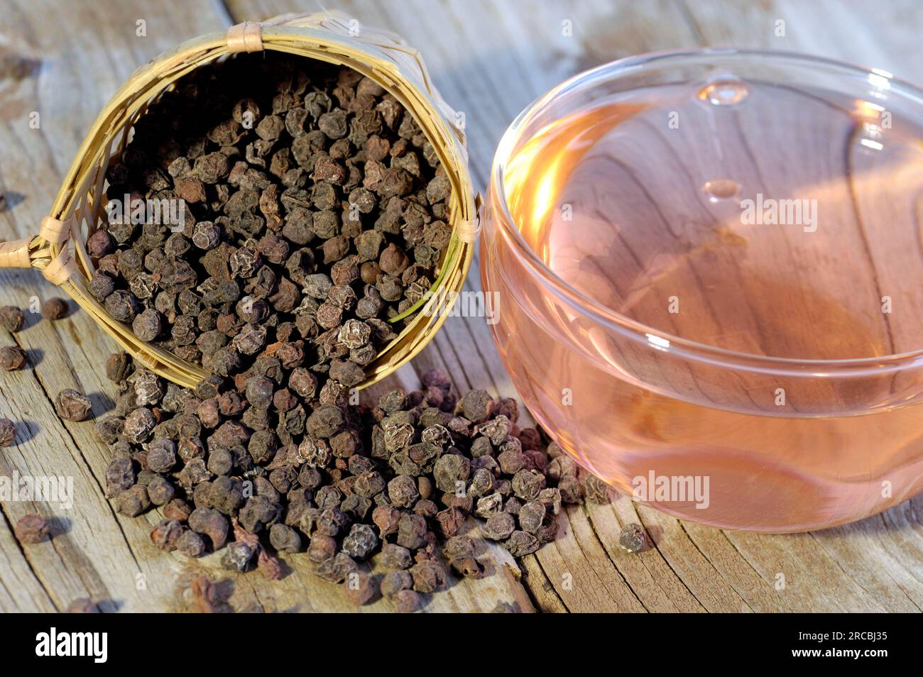 Cup of Schisandra Tea, Berry Grape, Chinese Cleavers, Five Flavor Fruit ...