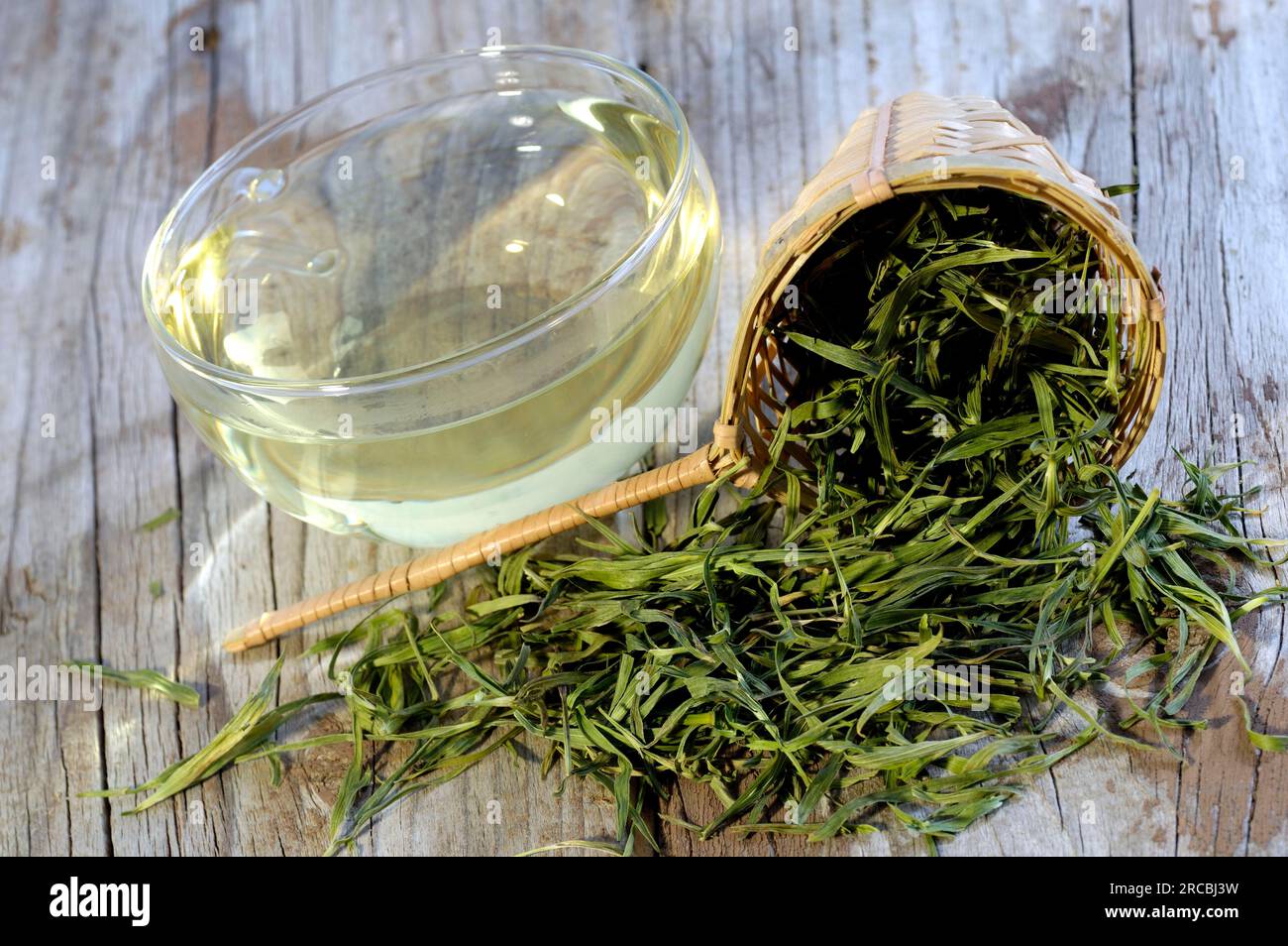 Cup of bamboo tea, bamboo tea Stock Photo - Alamy