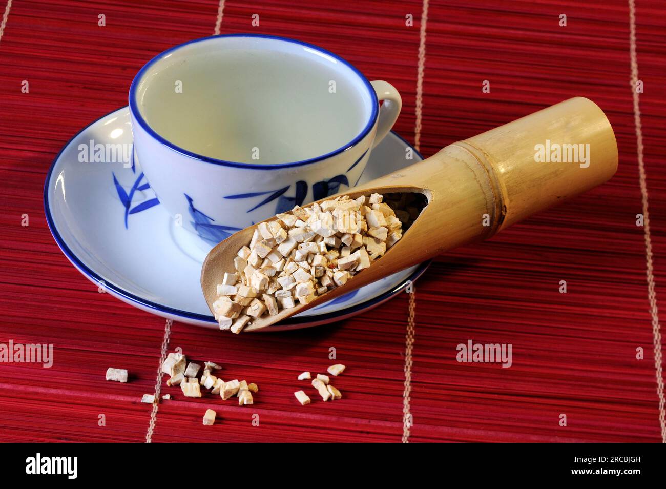 Cup with snake gourd root tea (Trichosanthis Radix), snake gourd root ...