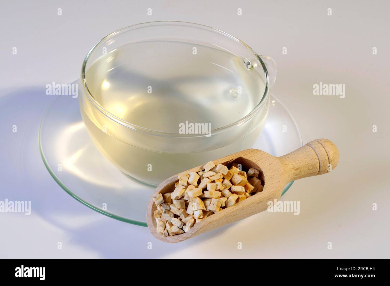 Cup with snake gourd root tea (Trichosanthis Radix), snake gourd root ...