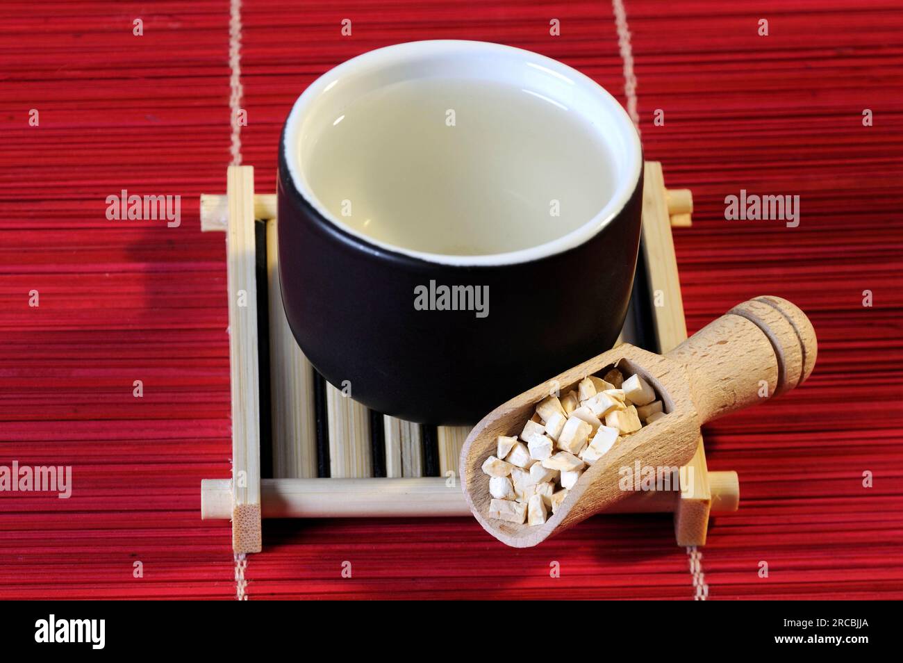 Cup with snake gourd root tea (Trichosanthis Radix), snake gourd root ...
