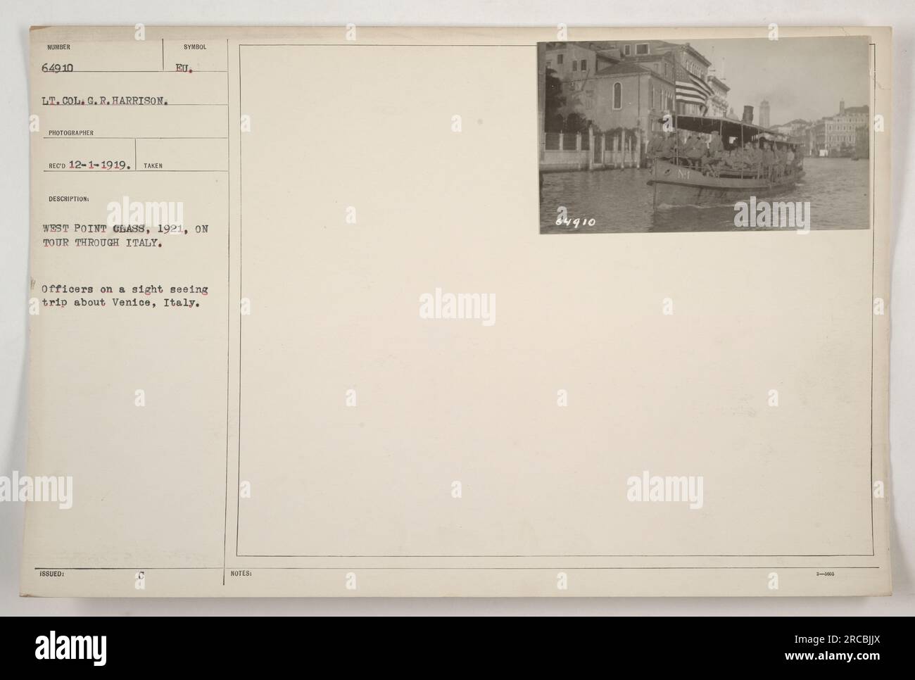 West Point Class of 1921 on a sightseeing trip through Italy ...