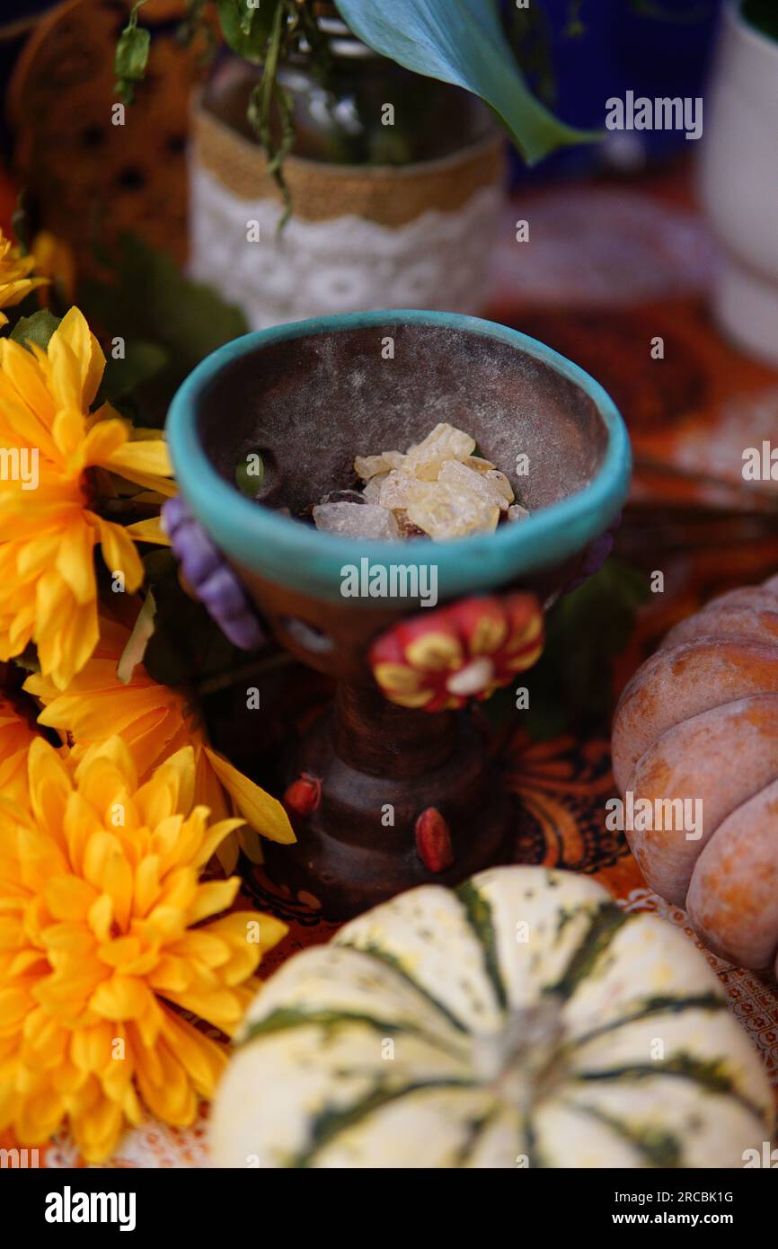 Copal on altar Stock Photo - Alamy