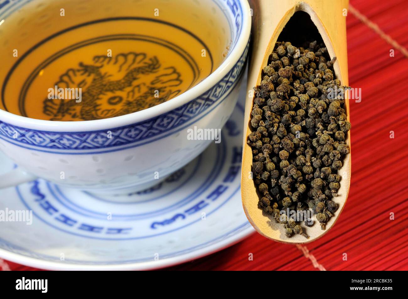 Cup of tea with medicinal Evodia fruit (Evodiae Fructus Stock Photo - Alamy
