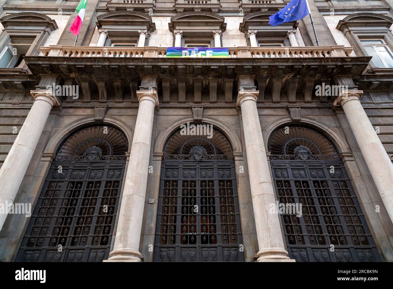 Naples, Italy - April 10, 2022: The main building of Naples Federico II ...