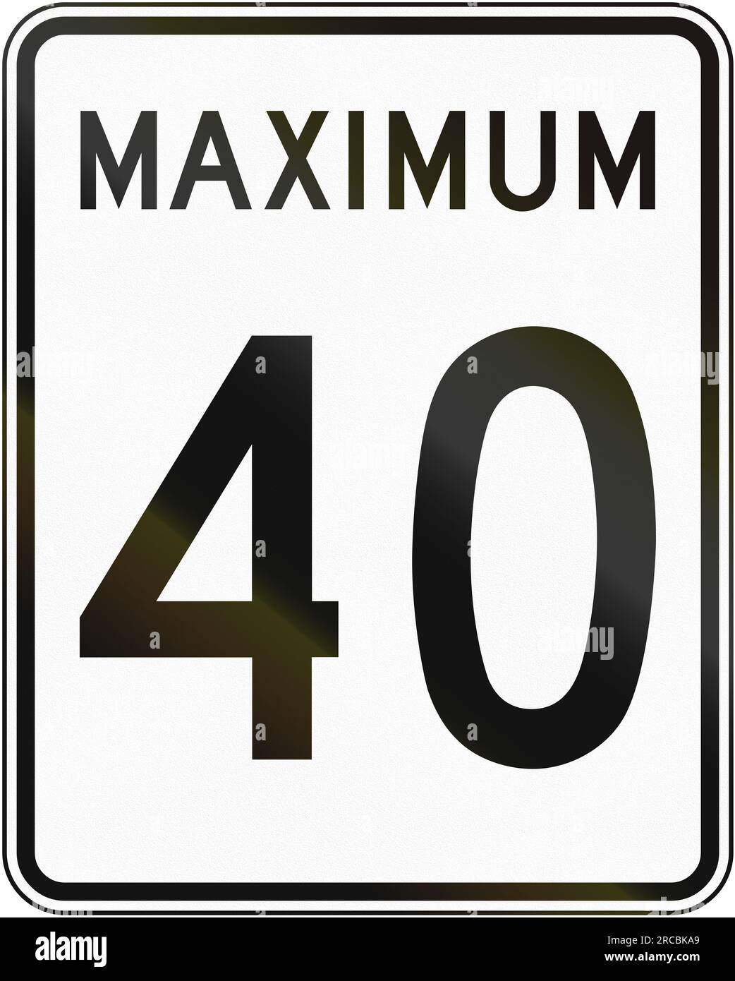 Canadian speed limit sign - 40 kmh. This sign is used in Quebec Stock Photo - Alamy