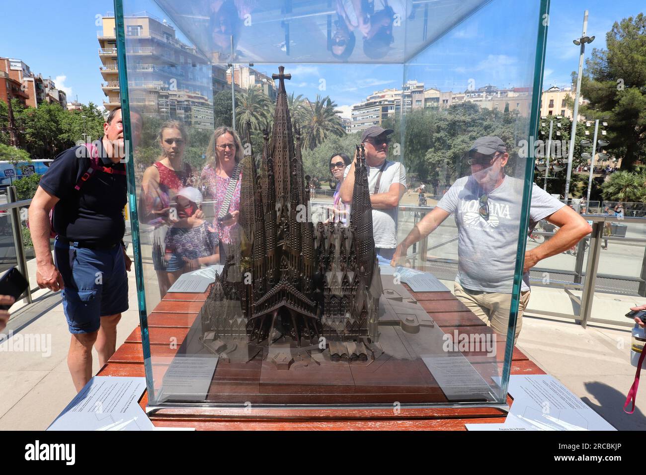 Barcelona, Spain, June 2023, external detail of the Sagrada Familia ...