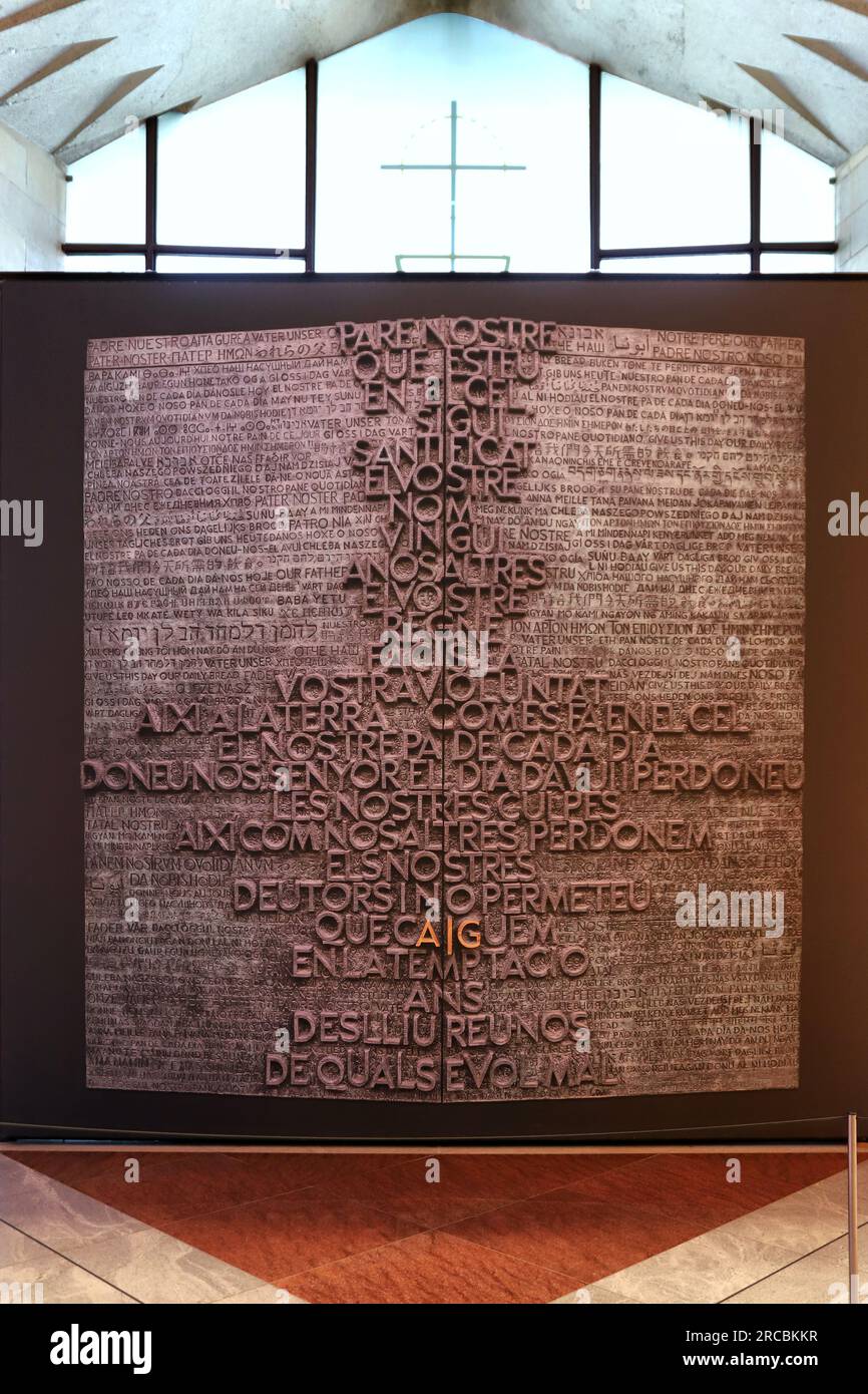 Barcelona, Spain, June 6 2023, internal detail of the Sacred Family ...