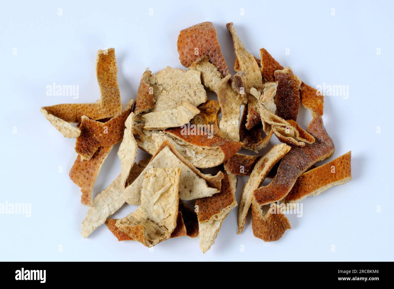 Mandarin peel (Citri reticulatae Pericarpium), cut out, object Stock ...