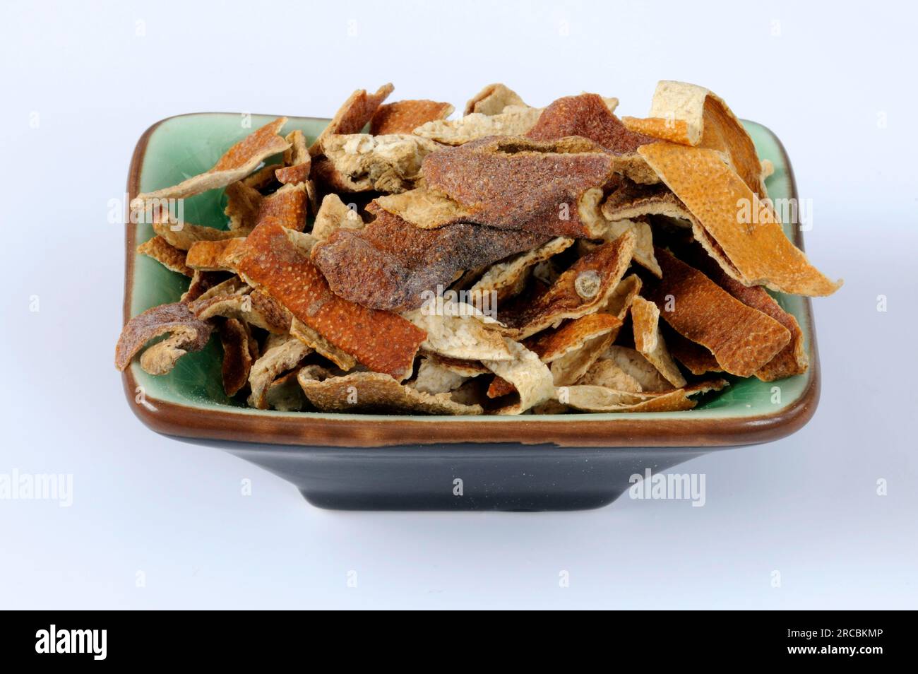 Mandarin peel (Citri reticulatae Pericarpium), cut out, object Stock ...
