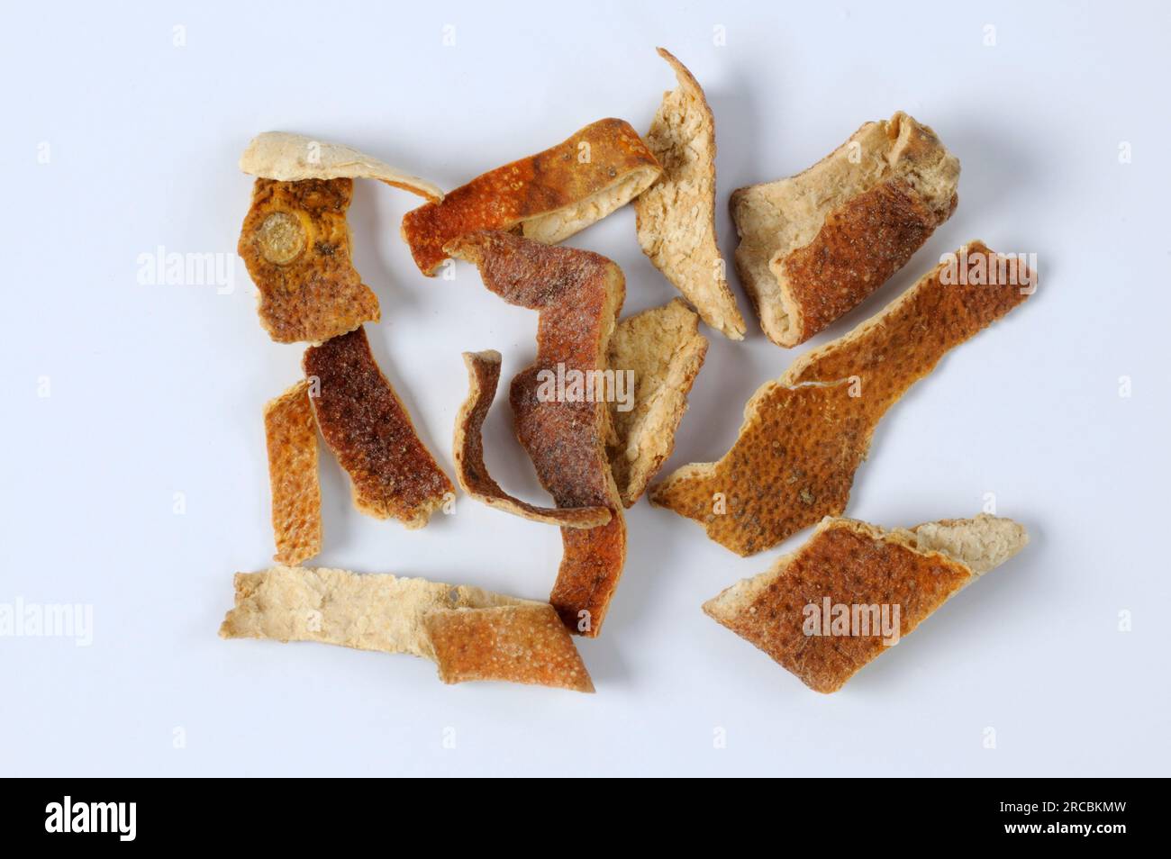Mandarin peel (Citri reticulatae Pericarpium), cut out, object Stock ...