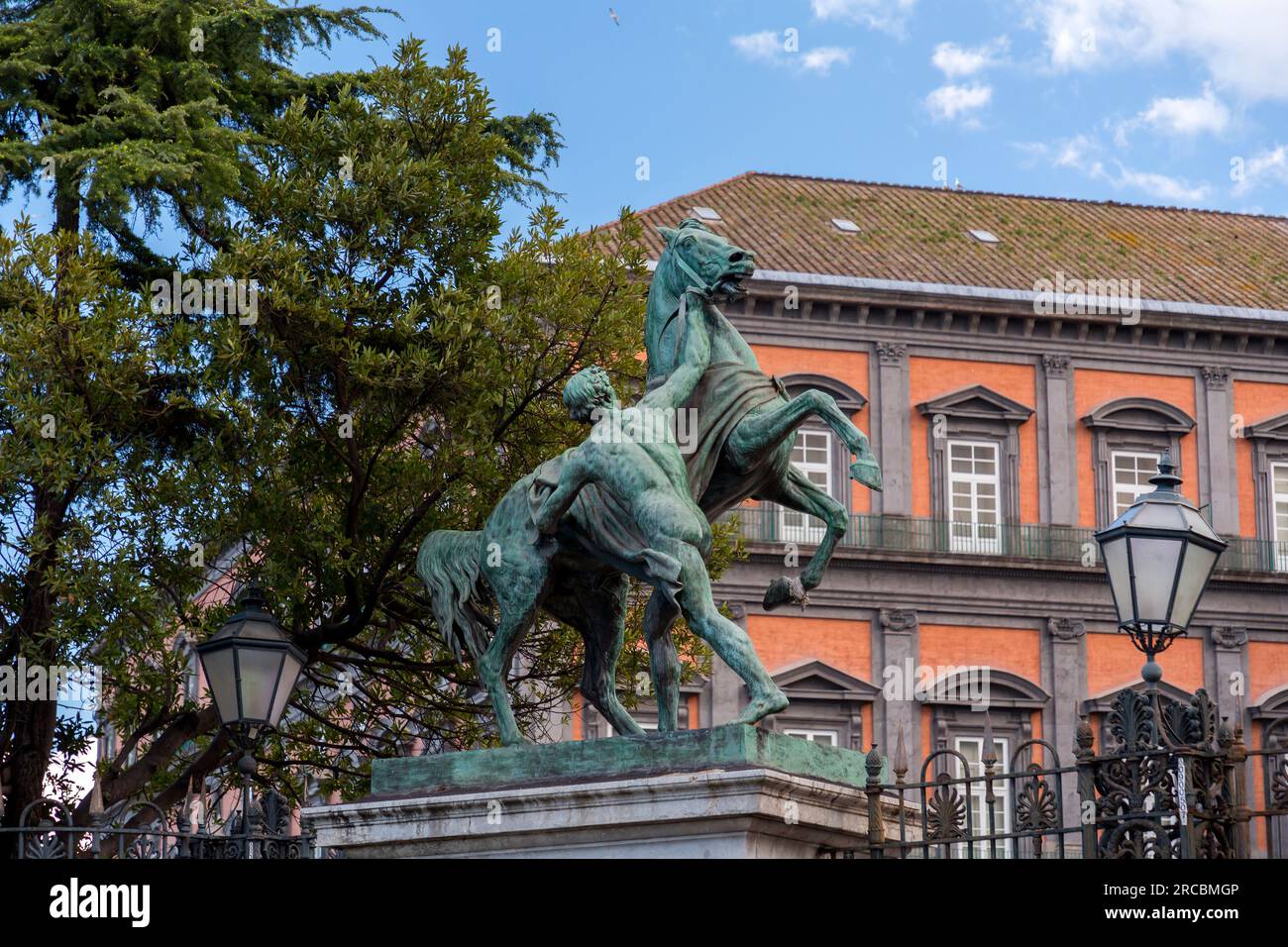 Naples, Italy - April 10, 2022: Exterior view of Palazzi Reale di ...