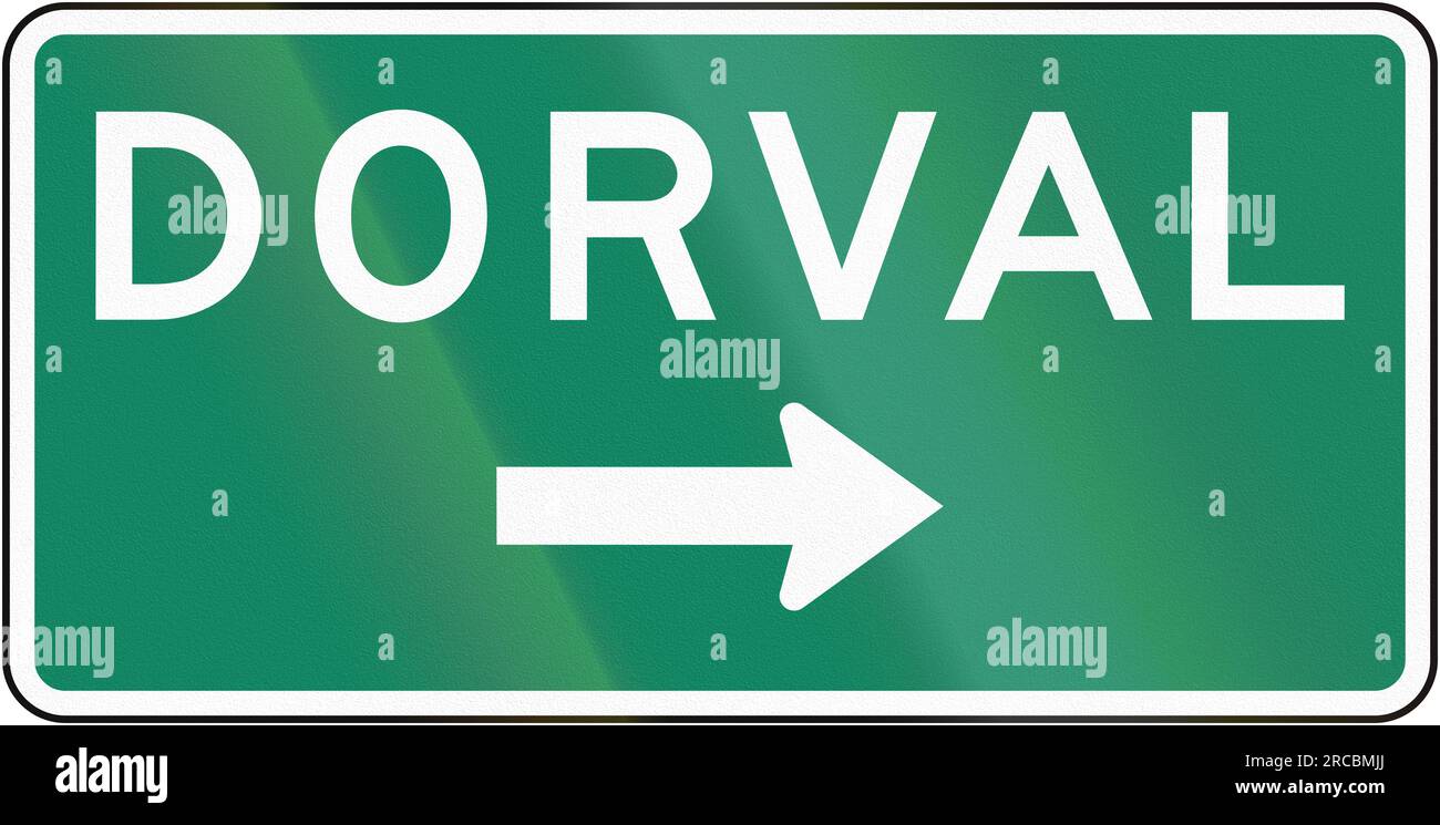 Guide and information road sign in Quebec, Canada - Direction sign to ...