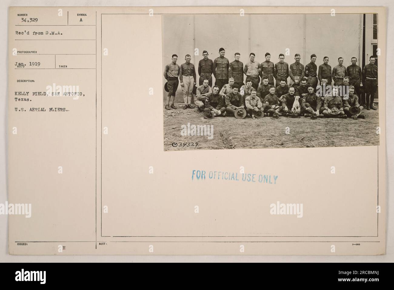 "U.S. Aerial Fliers at Kelly Field, San Antonio, Texas, during World ...
