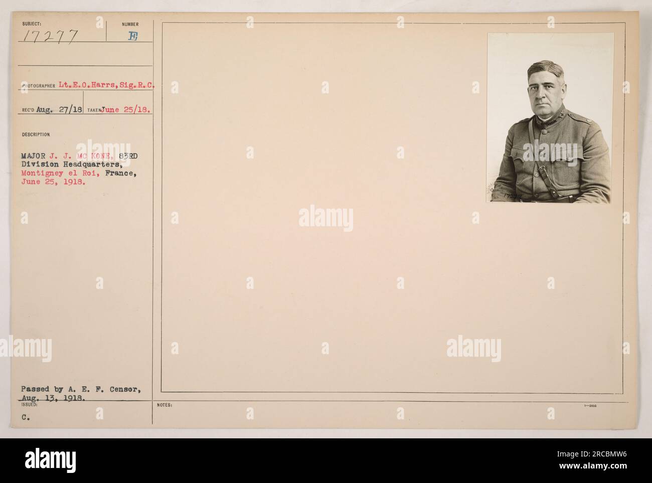 Major J. J. McGuire from the 83rd Division Headquarters is pictured in ...