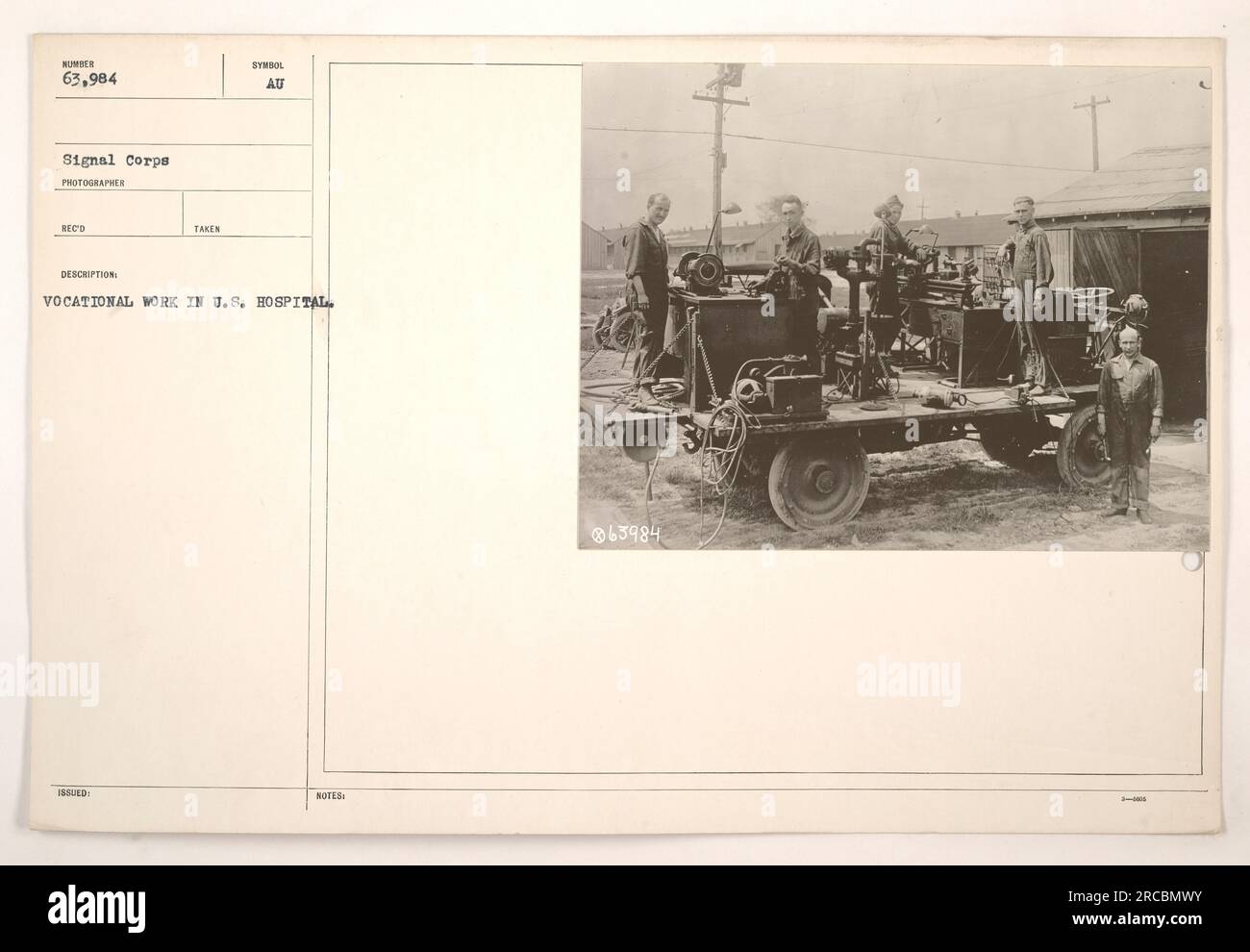 U.S. soldiers engage in vocational work at Hospital NUMBER 63,984 ...