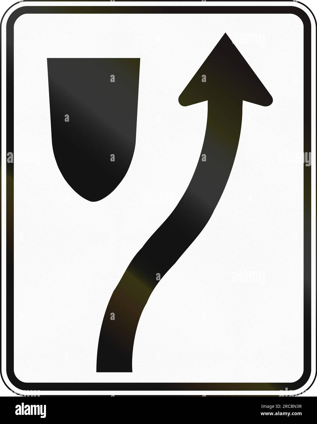 Canadian traffic sign - Pass right. This sign is used in Quebec Stock ...