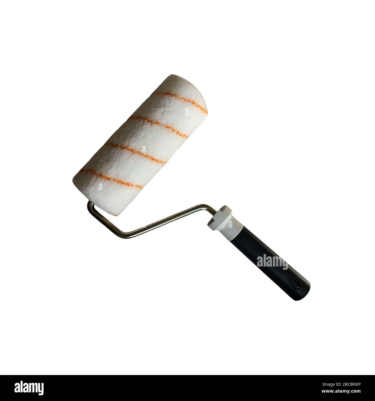 Clean new paint roller cutout working tool, isolated with clipping path ...