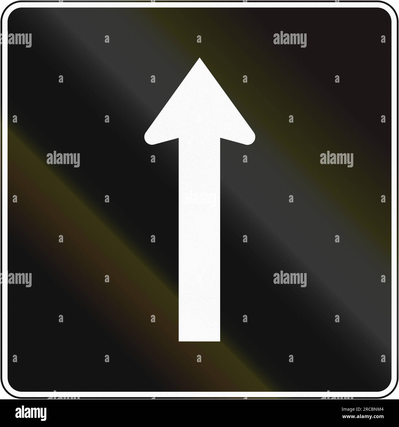 Lane management sign in Canada - Lane for straight through. This sign ...