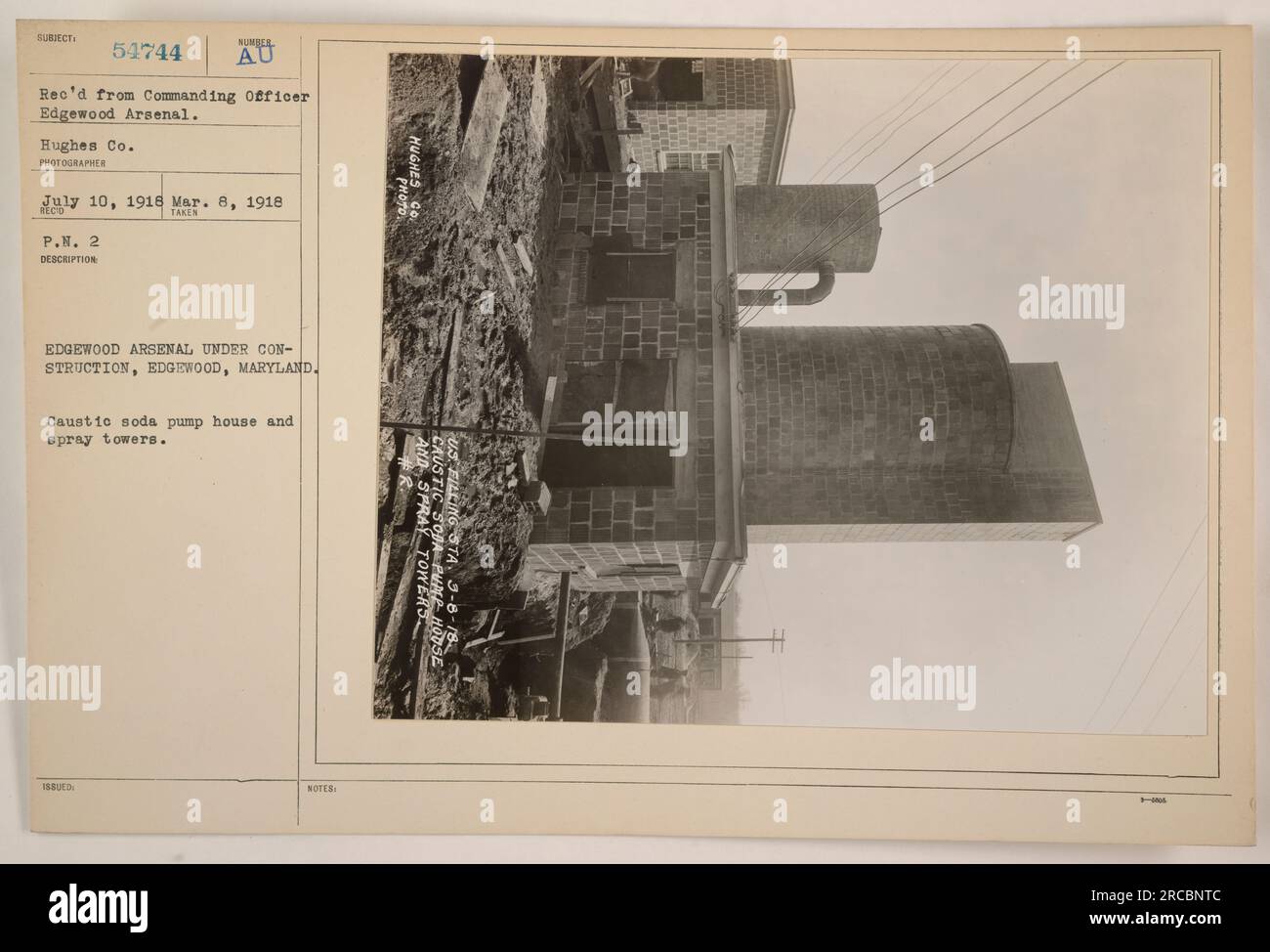 Construction of the Edgewood Arsenal in Edgewood, Maryland. The image ...