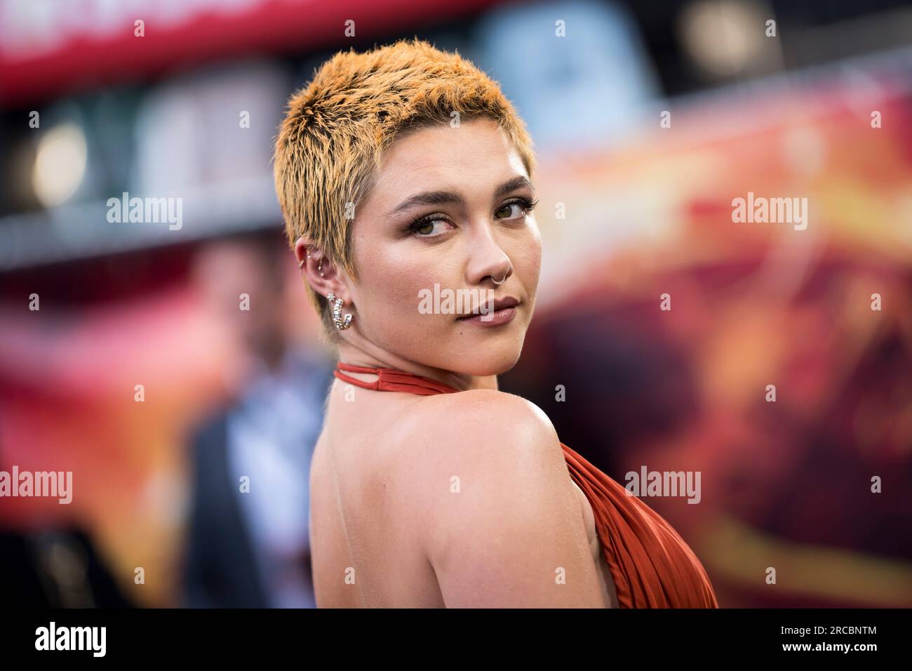 Florence Pugh poses for photographers upon arrival at the premiere of ...
