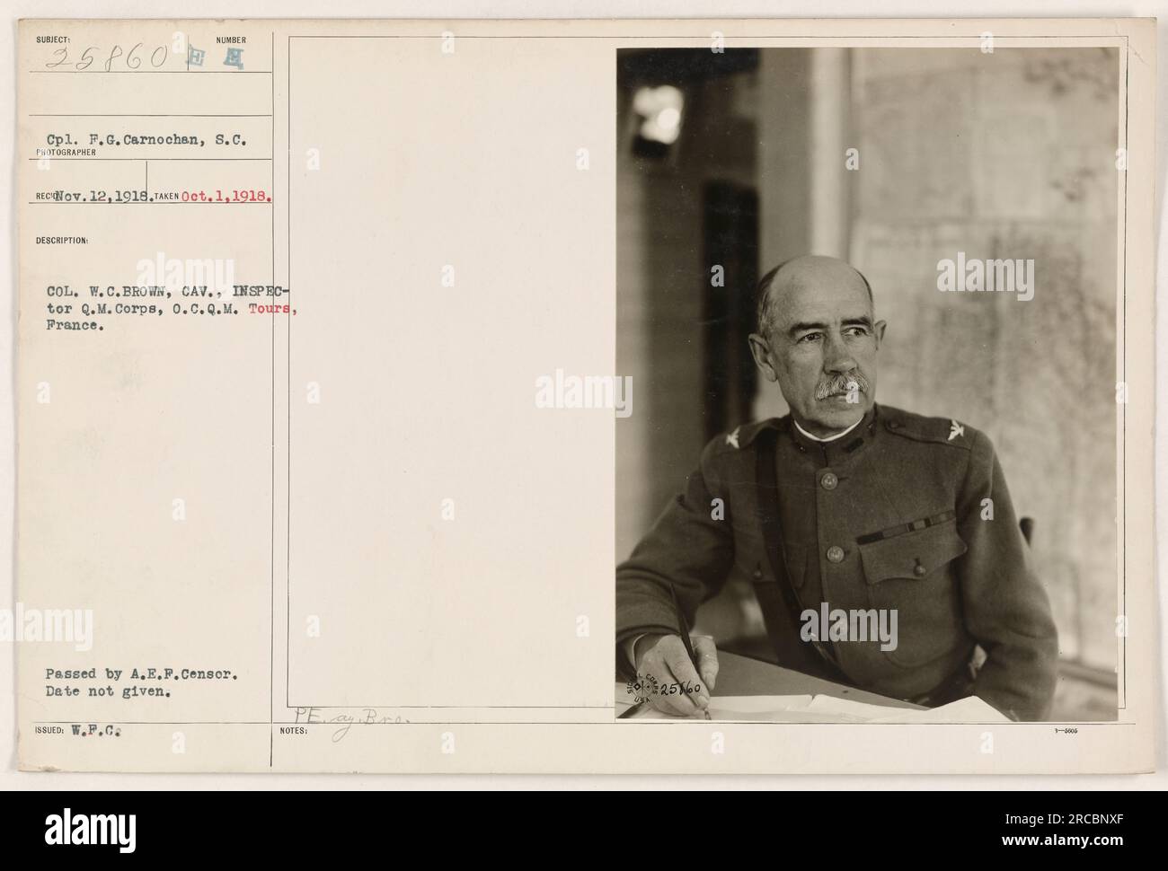 Image depicts Cpl. F.G. Carnochan, S.C., with Col. W.C.Brown, CAV ...