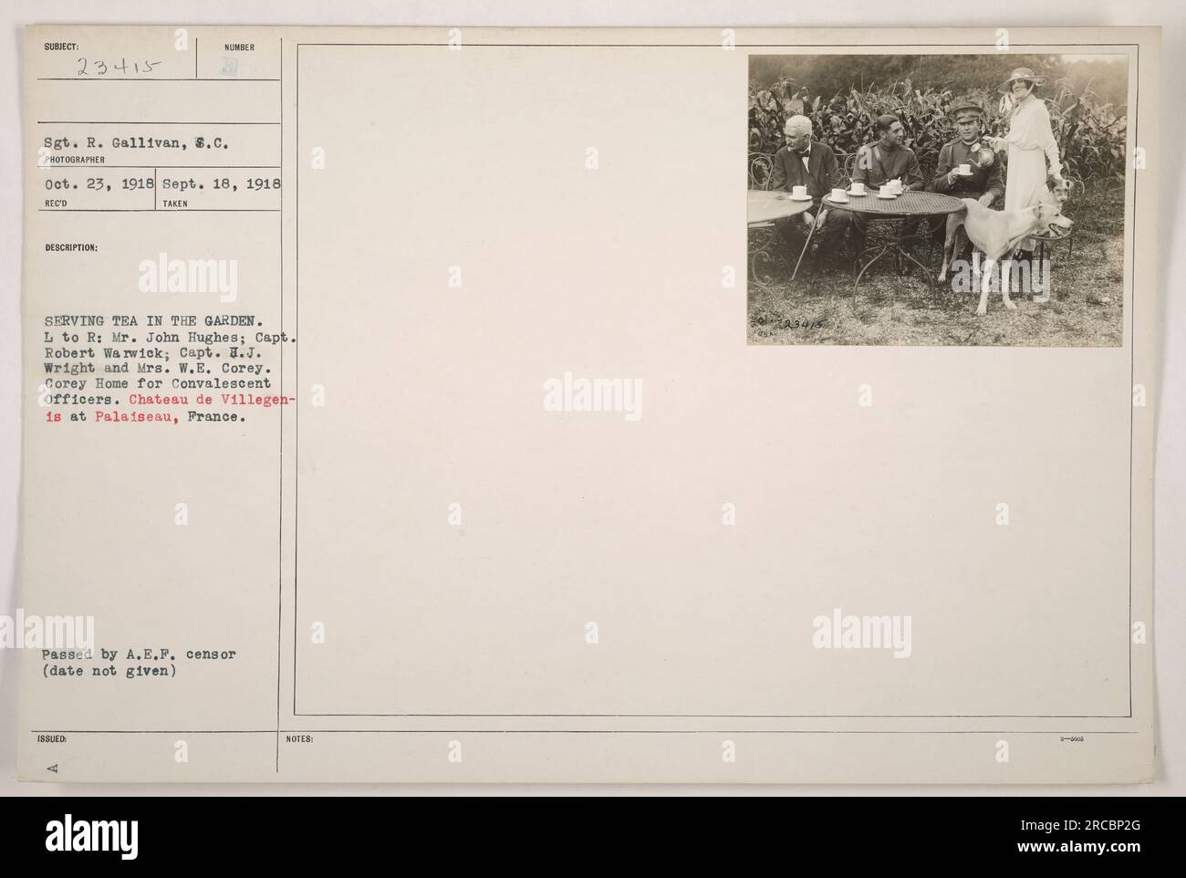 Sgt r gallivan hi-res stock photography and images - Alamy