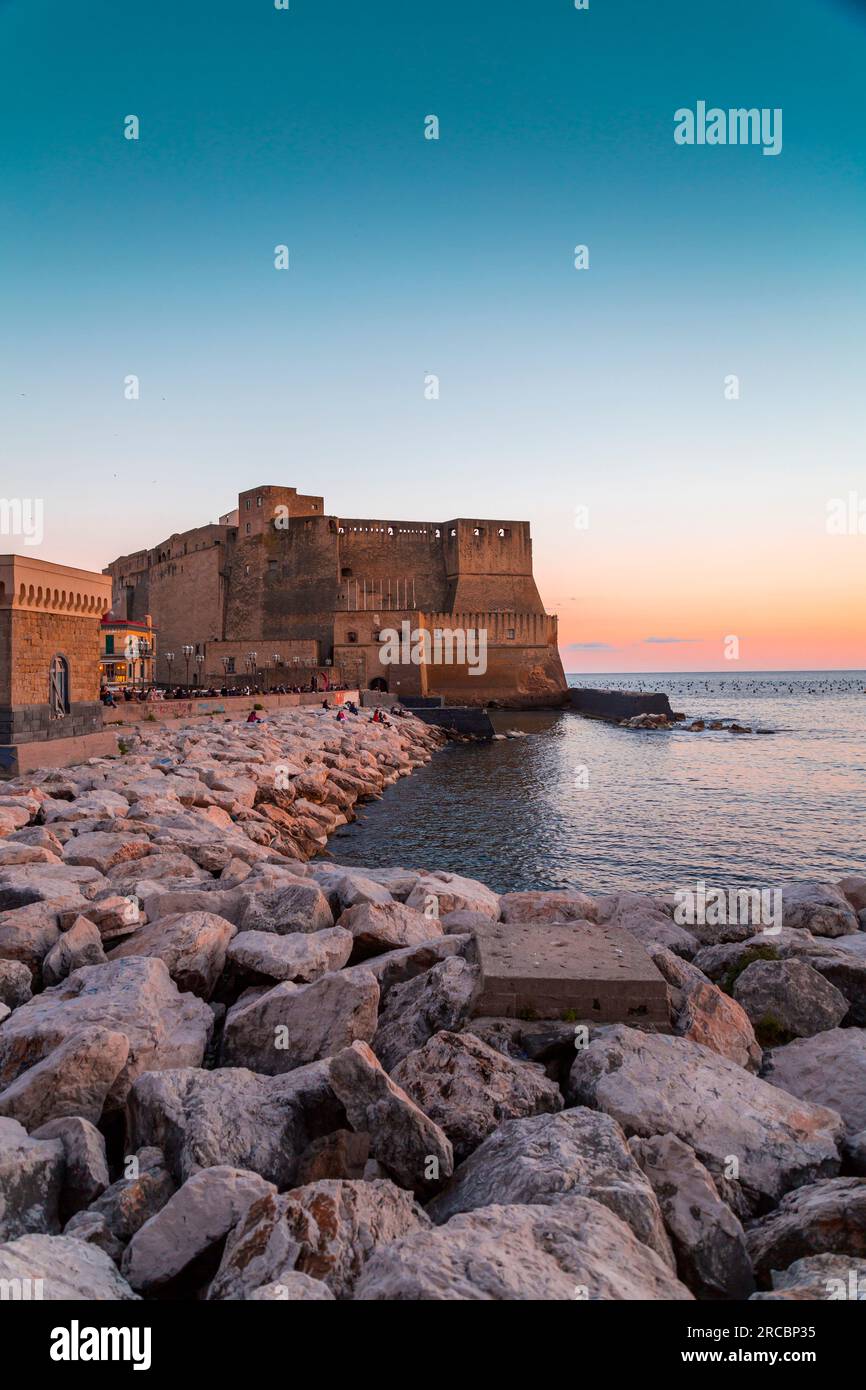 Naples, Italy - April 10, 2022: Castel dell'Ovo, lietrally, the Egg ...