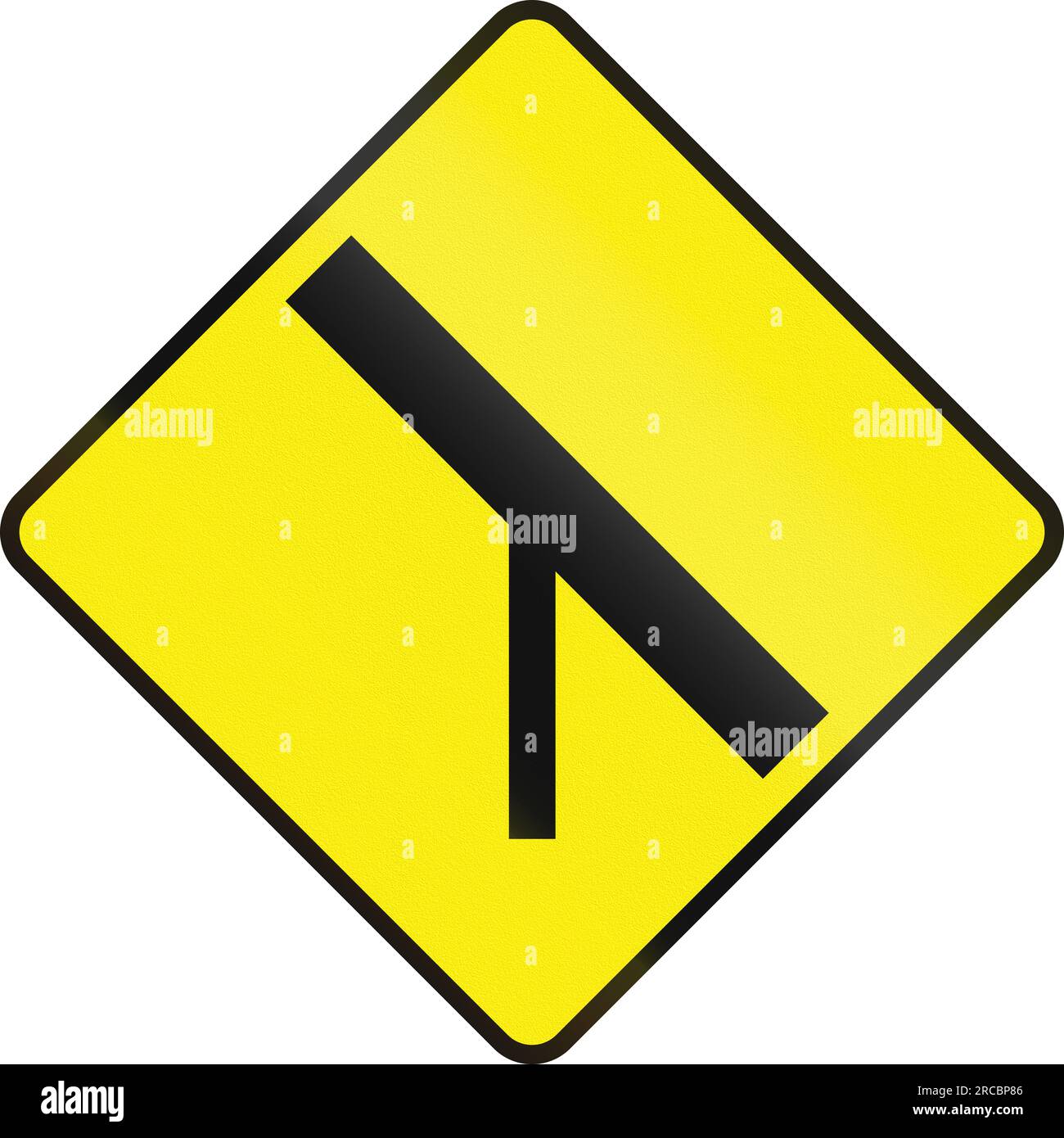 Irish road warning sign - 45 degree Intersection ahead Stock Photo - Alamy