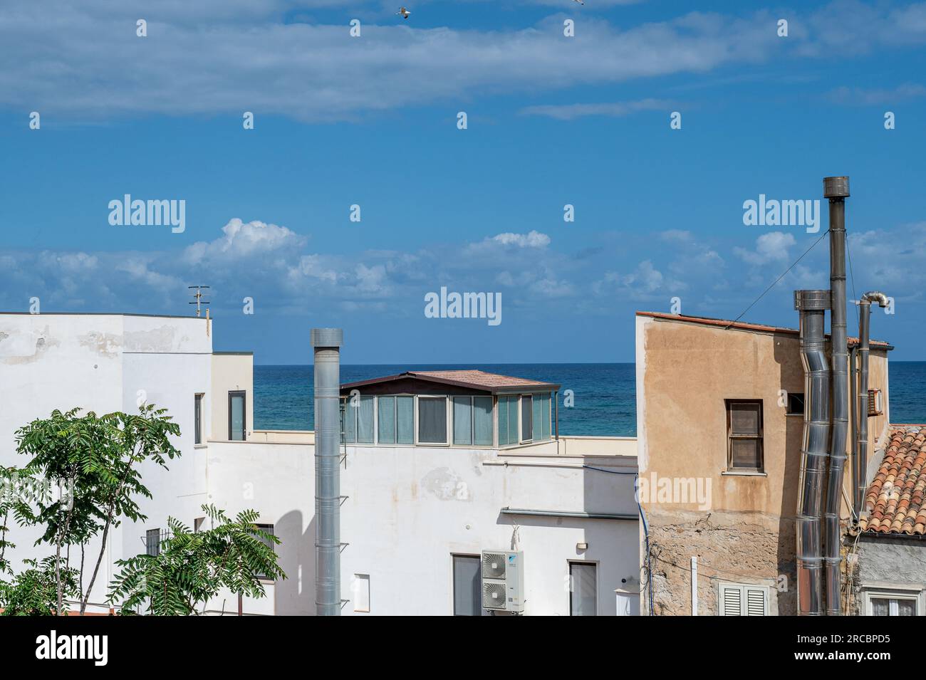 Generic architecture at the waterfront in Cefalù. Historic Cefalù is a ...