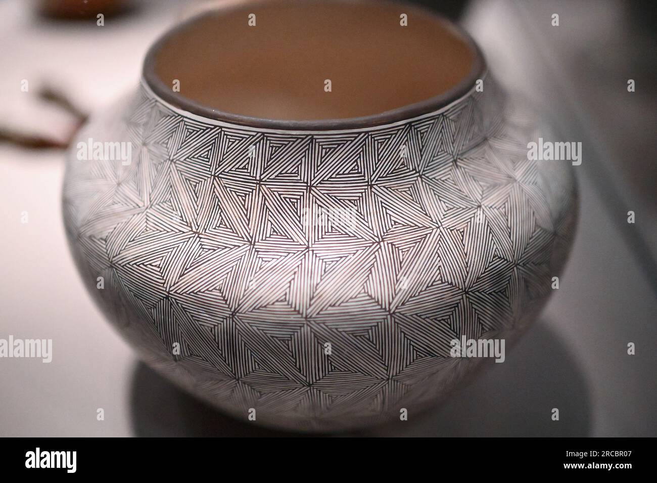 New York, USA. 13th July, 2023. A close-up of intricate work of a clay ...