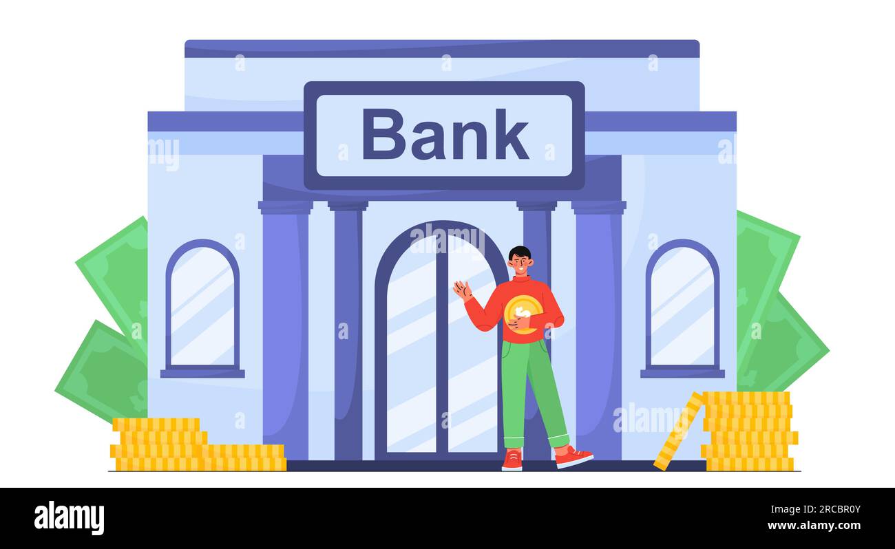 Bank counter cartoon hi-res stock photography and images - Alamy