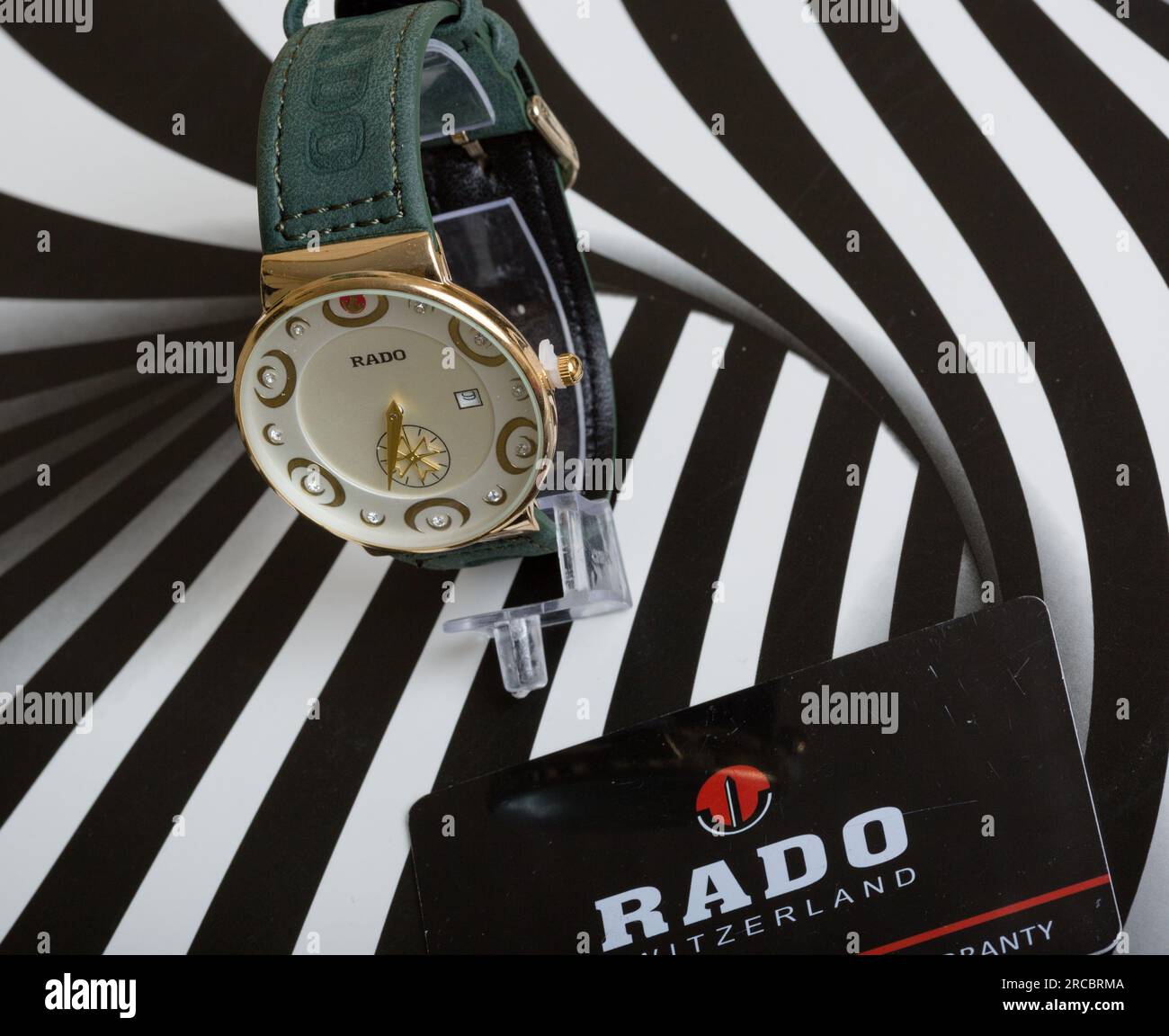 Hand wrist watch chronograph classic designer time clock Stock Photo ...