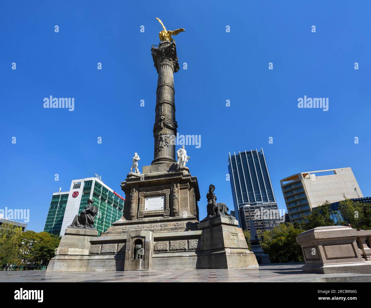 Monument to Independence (known as "Angel") in Mexico City Stock Photo ...