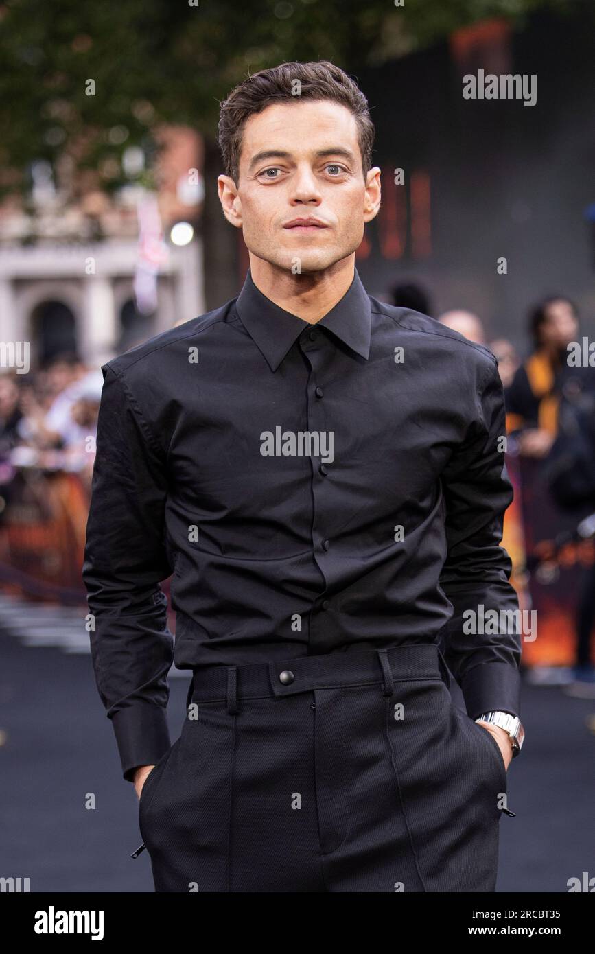 Rami Malek poses for photographers upon arrival at the premiere for the ...