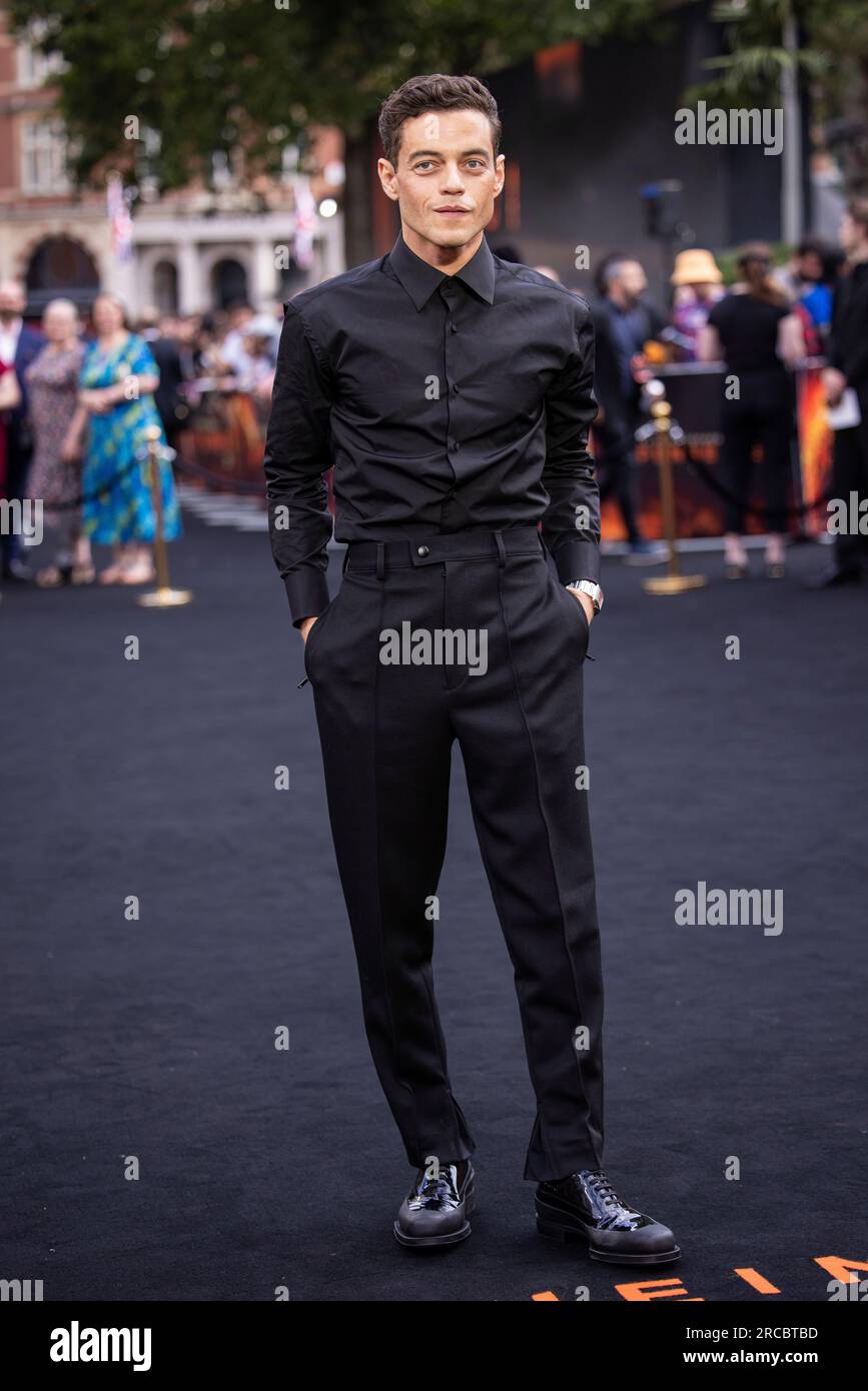 Rami Malek poses for photographers upon arrival at the premiere for the ...