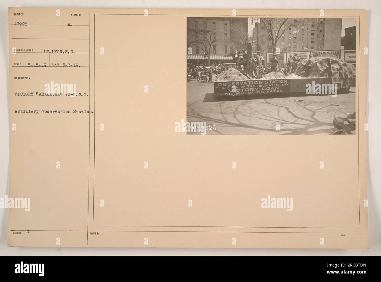 "A view of an artillery observation station during the Victory Parade ...