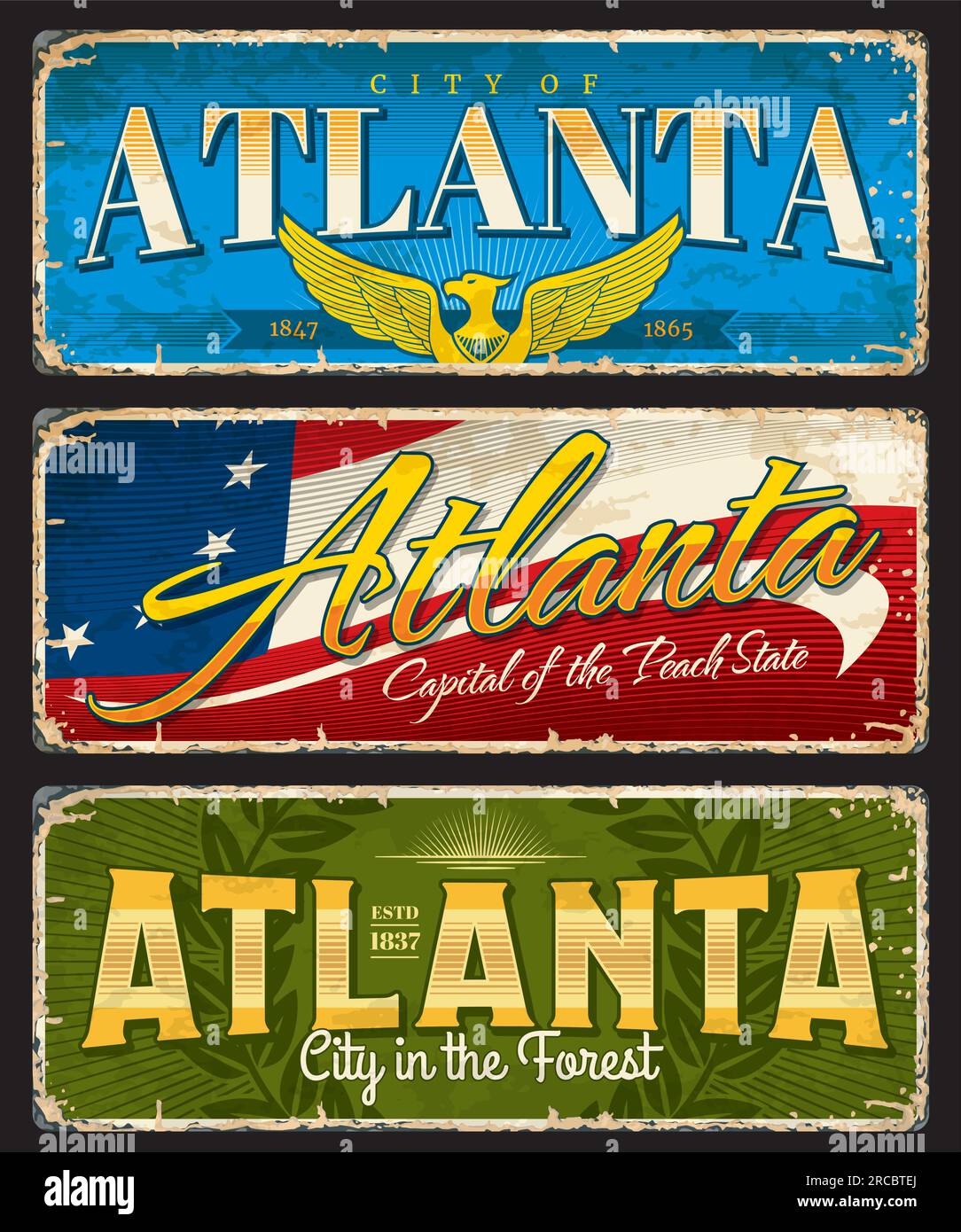 Tin flag Stock Vector Images - Alamy