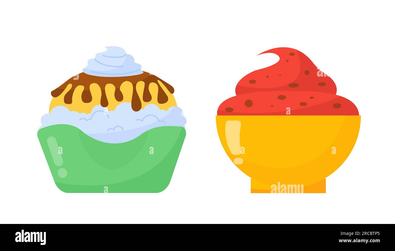 Bowl homemade ice cream Stock Vector Images - Alamy