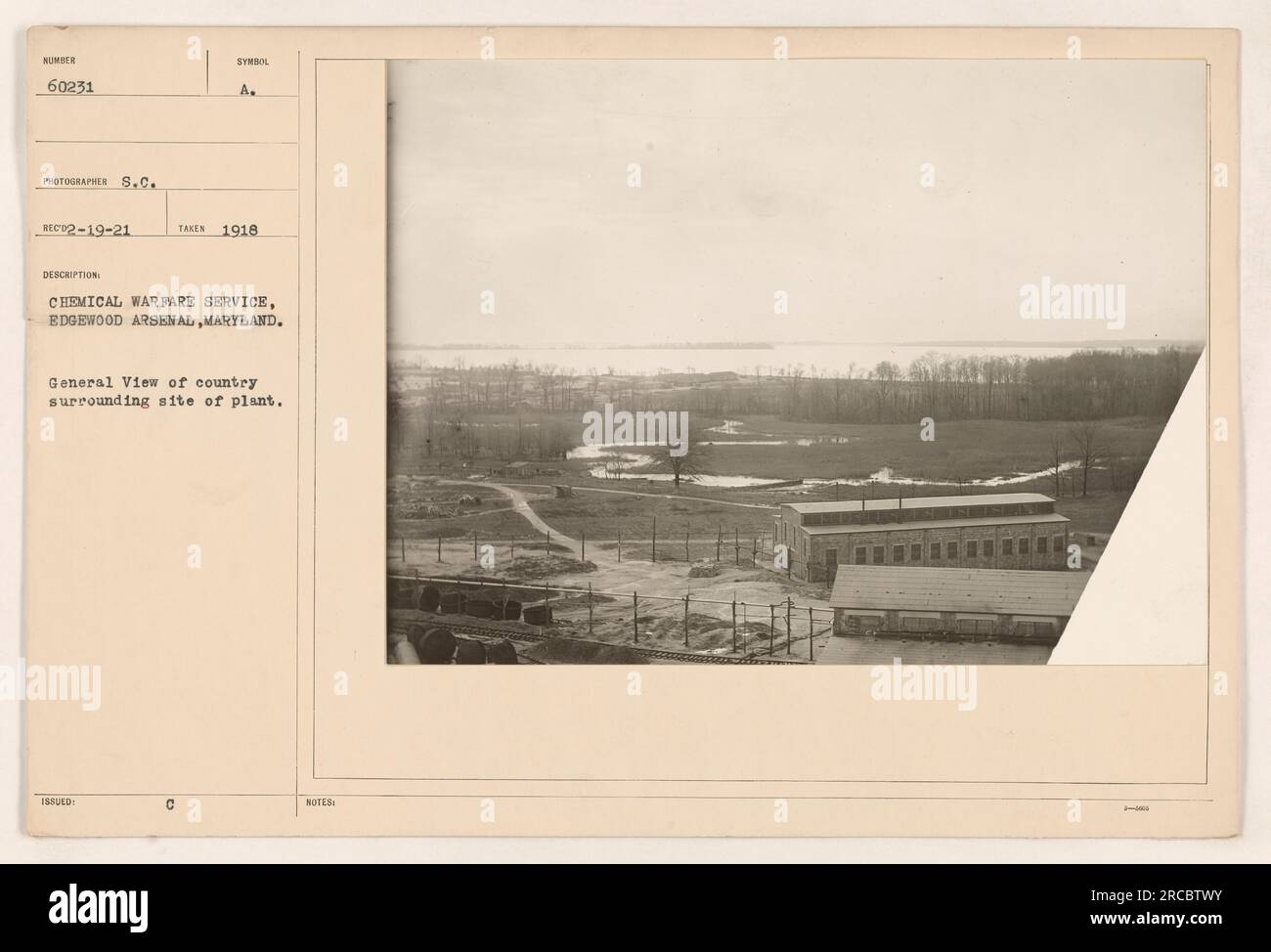 Aerial view of the countryside surrounding plant NUMBER 60231 at ...