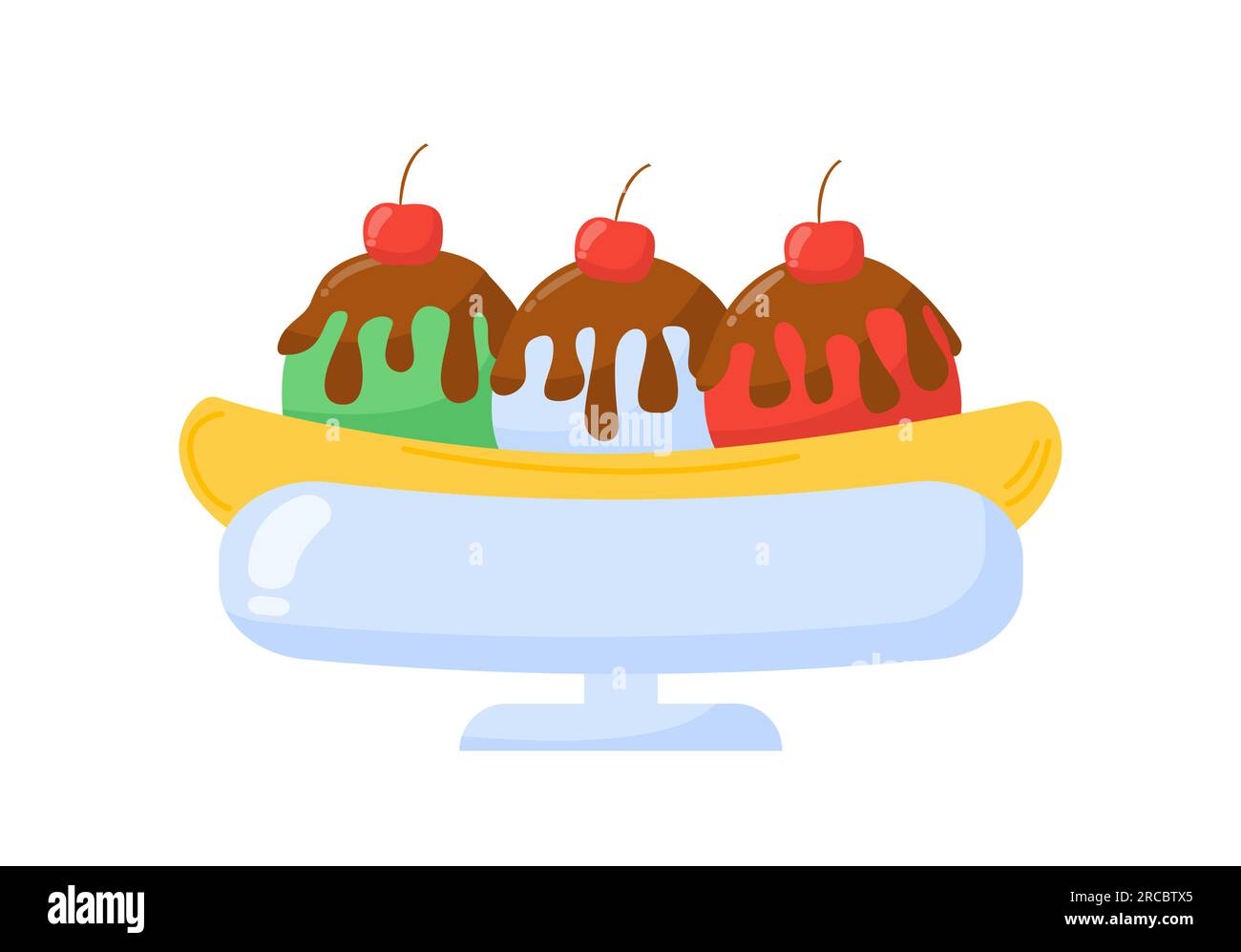 Ice cream balls under topping concept Stock Vector Image & Art - Alamy